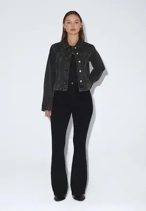 DR. DENIM Moxy High Flare Jeans - Black