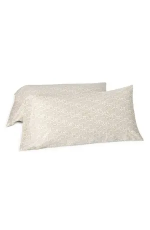 COYUCHI Print Organic Cotton Percale Pillowcases - Shell Robles