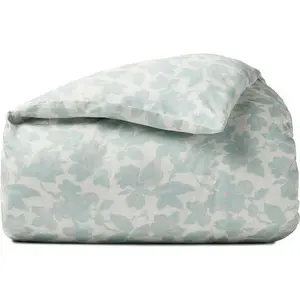 COYUCHI Camellia Organic Cotton Sateen Duvet Cover - Celadon