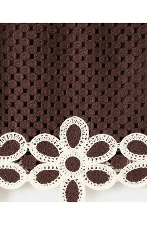Mango Floral Crochet Stitch Miniskirt