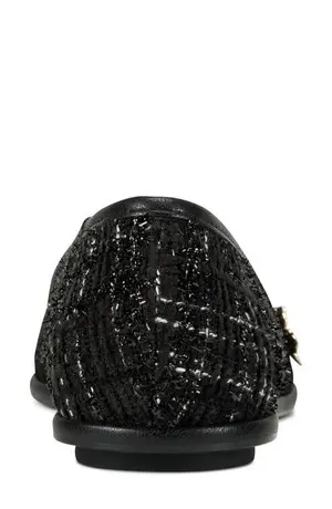 Karl Lagerfeld Paris Vadelle Tweed Ballet Flat - Black