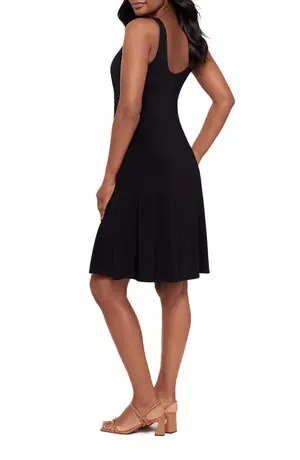 Miraclesuit Remi Side Gathered Stretch Jersey Boatneck Dress