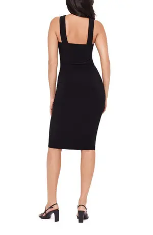 Miraclesuit Ruched Cutout Stretch Jersey Midi Dress