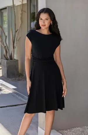 Miraclesuit Auri Boat Neck Stretch Jersey Dress