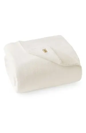 UGG Whitecap Fleece Bed Blanket Snow