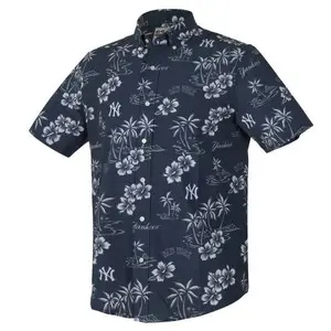Reyn Spooner New York Yankees Kekai Performance Button-down Tri-blend Top