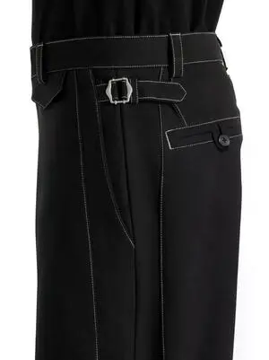 Maniere De Voir Black Wash Pants For Men