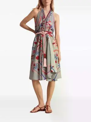 Mare Di Latte Midi Halterneck Dress - Grey