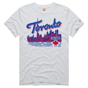 HOMAGE Toronto Blue Jays Tri-blend Hyperlocal T-shirt - Ash