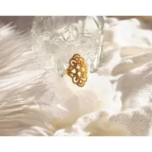 SEVEN SAINTS Infinite Love Pave Adjustable Ring - Gold