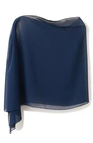 Mango Sheer Draped Poncho