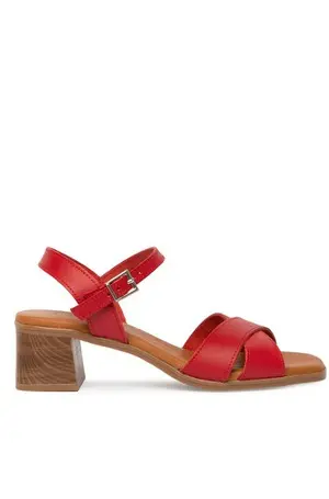 MENINA STEP Celia Heeled Sandal - Red