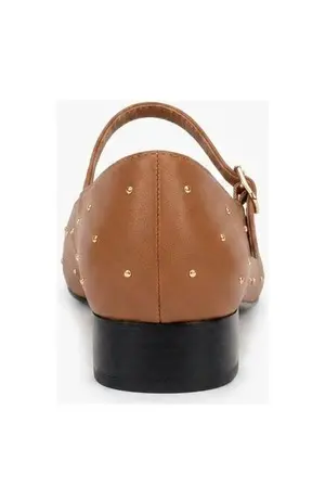 MENINA STEP Clara Flat Mary Jane Sandal - Tan