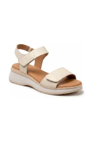MENINA STEP Napoli Flat Wedge Sandal - Ivory
