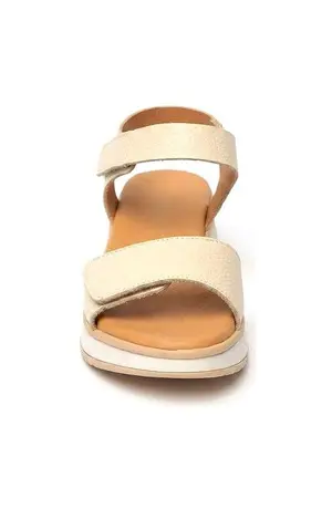 MENINA STEP Napoli Flat Wedge Sandal - Ivory