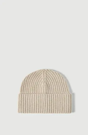 Brunello Cucinelli Cashmere English Rib Knit Beanie - Camel