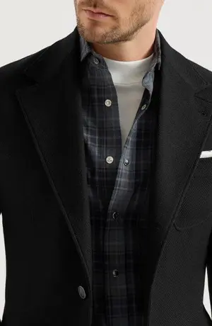 Brunello Cucinelli Cashmere Panama Deconstructed Blazer With Patch Pockets