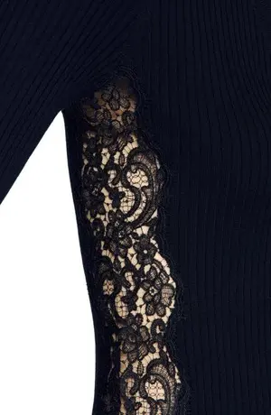 Sandro Cardigan With Lace Panel