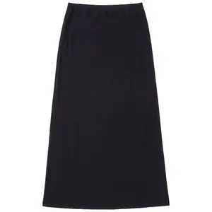 MONTE CARLO Malta Elastic Waist Straight Long Skirt - Black