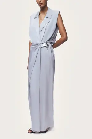 NOCTURNE Embellished Belt-detail Maxi Dress