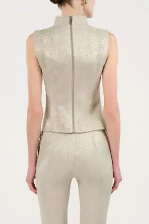 NOCTURNE Braid-trim Bustier Top