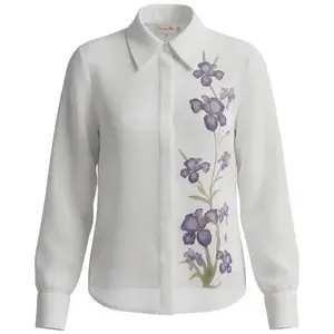 COCO DE LA MOUR Floral Printed Long Sleeve Blouse