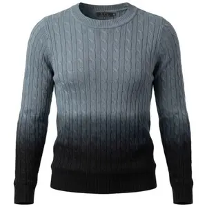 DICIANNOVE Ombre Cable Knit Top - Black