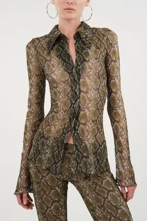 NOCTURNE Snake Print Shirt