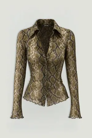 NOCTURNE Snake Print Shirt