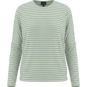 BUHU Striped V-neck Drop Shoulder Knit Top - Mint
