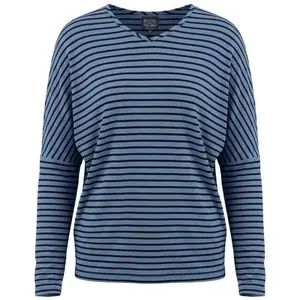 BUHU Striped Viscose-blend V-neck Top - Sapphire