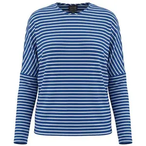 BUHU Striped Viscose-blend V-neck Top - Sapphire