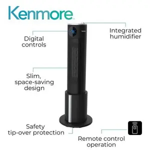 KENMORE 2 In 1 29 Inch Tower Space Heater And Humidifier