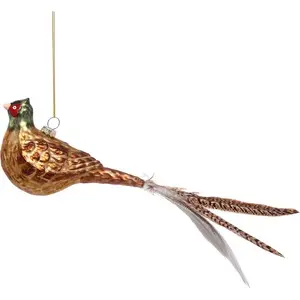 MARK ROBERTS Longtail Bird Ornament - Brown