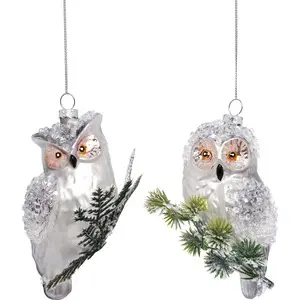 MARK ROBERTS Owl On Branch Ornament