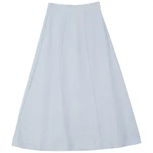 NONI DAILY Crinkle Cotton Three-panel Midi Skirt - Blue