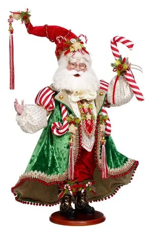 MARK ROBERTS Candy Cane & Cookie Santa - Red