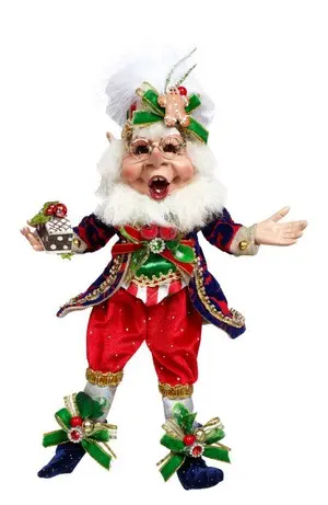 MARK ROBERTS Cookies And Milk Elf - Red