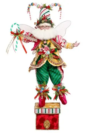 MARK ROBERTS Candy Dandy Fairy Stocking Holder - Red