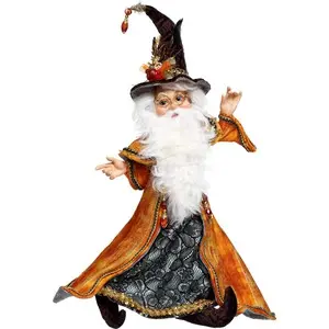 MARK ROBERTS North Pole Trick Or Treat Wizard Elf - Orange