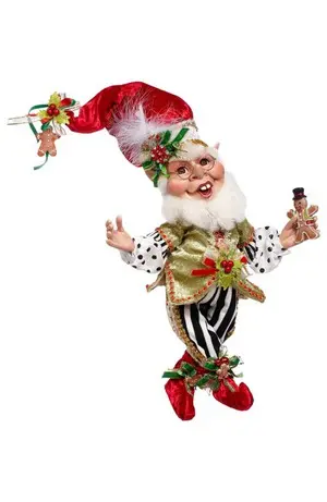 MARK ROBERTS Gingerbread Cookie Elf - Red