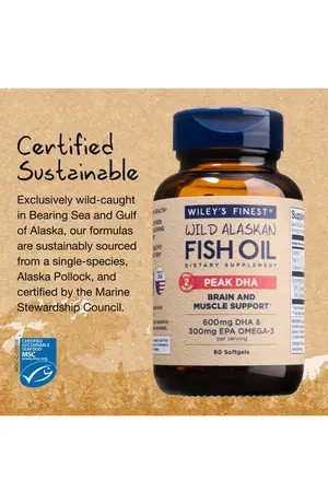 WILEY'S FINEST Peak Dha Omega-3 60 Softgels