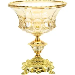 MARK ROBERTS Classic Pedestal Bowl - Amber