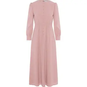 MILAN ITALY Linen-look Midi Dress - Blush