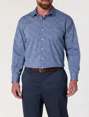 SYNRGY BY DXL Big & Tall Exploded Sunflower Dress Shirt