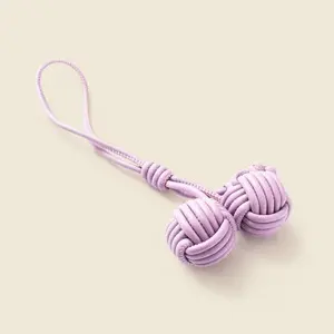 CASUPO Casupo Vegan Leather Monkey Fist Tassel Bag Charm Lavender