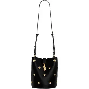 Rebecca Minkoff Small Megan Star Leather Bucket Bag - Black