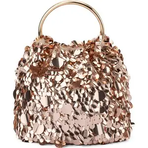 OLGA BERG Vera Sequin Top Handle Bag - Blush