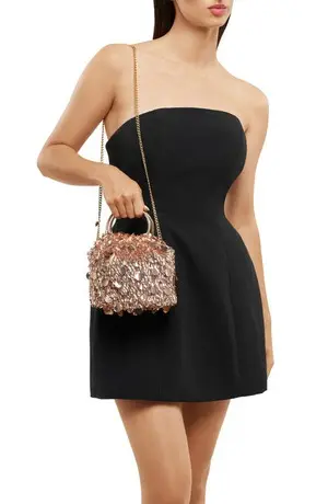 OLGA BERG Vera Sequin Top Handle Bag