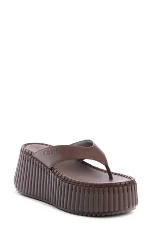 Chloé Nama Platform Wedge Sandal